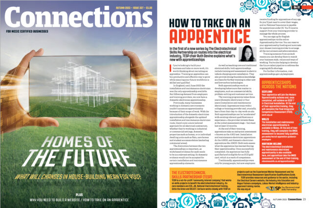 Apprenticeship Advice in Connections Magazine – The Electrotechnical ...
